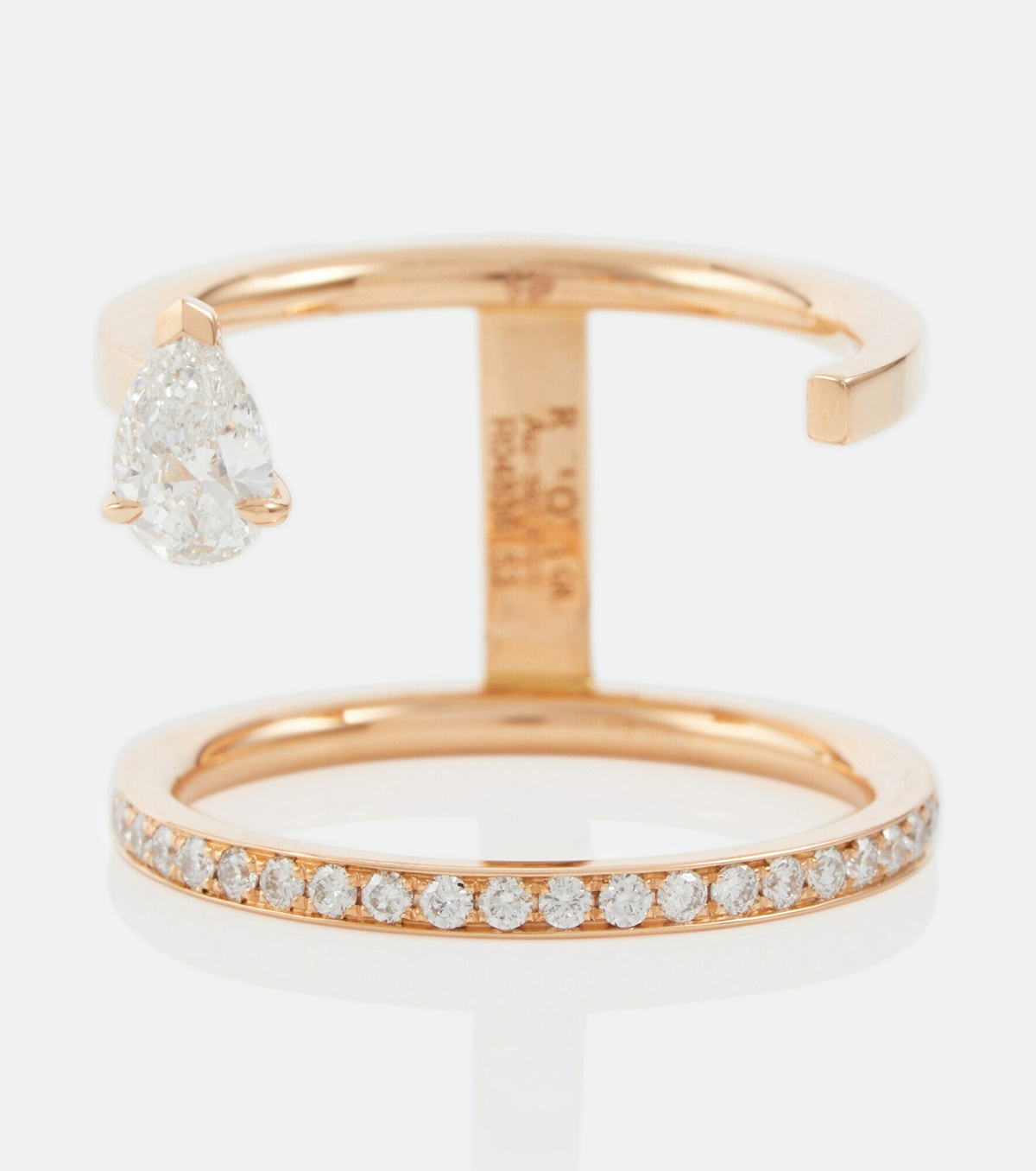 Repossi - Serti Sur Vide 18kt rose gold ring with diamonds Repossi