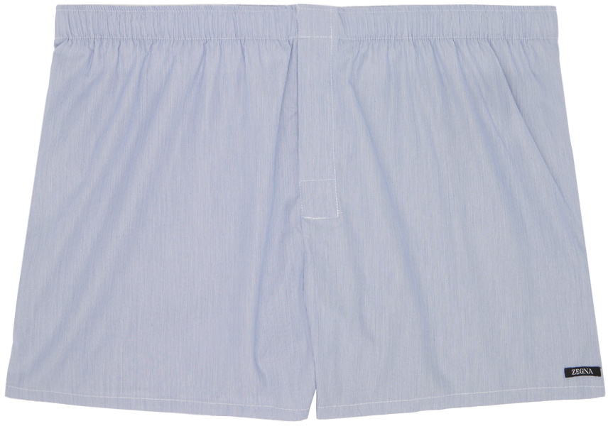 ZEGNA Blue Striped Boxers Zegna