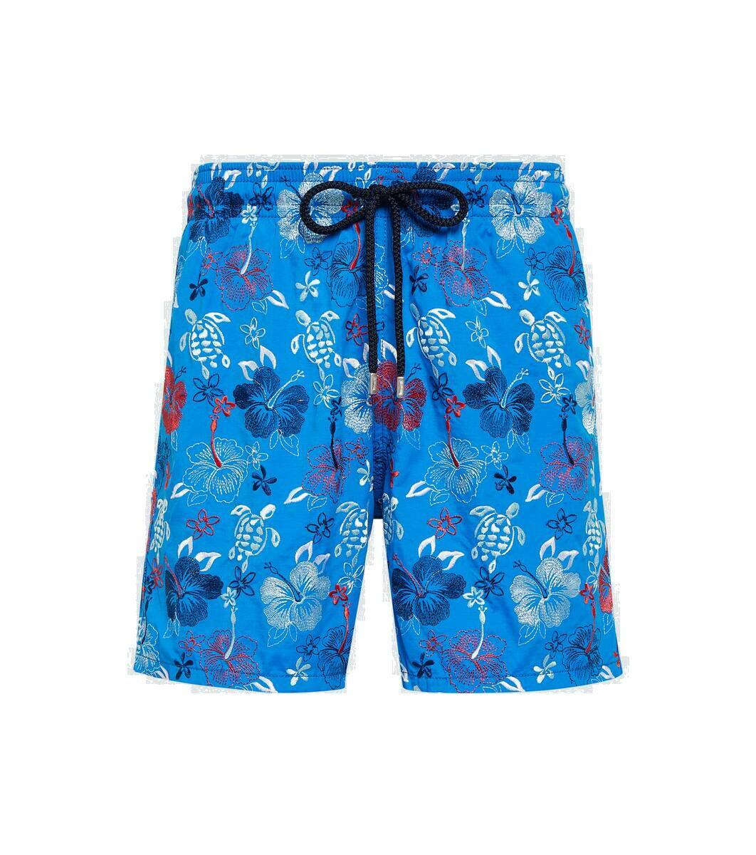 Vilebrequin Tropical Turtles embroidered swim trunks Vilebrequin