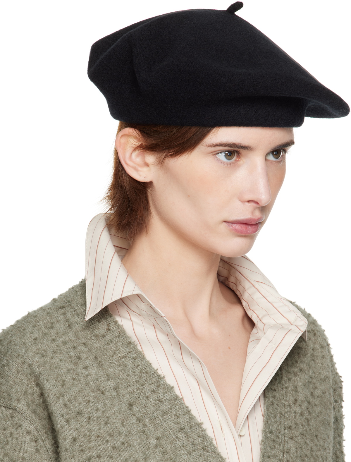 Maison Margiela Black Felted Wool Hat Maison Margiela