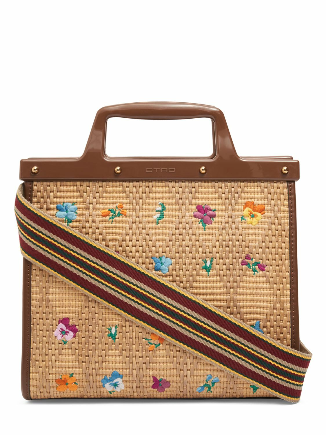 ETRO - Medium Love Trotter Raffia Effect Bag Etro