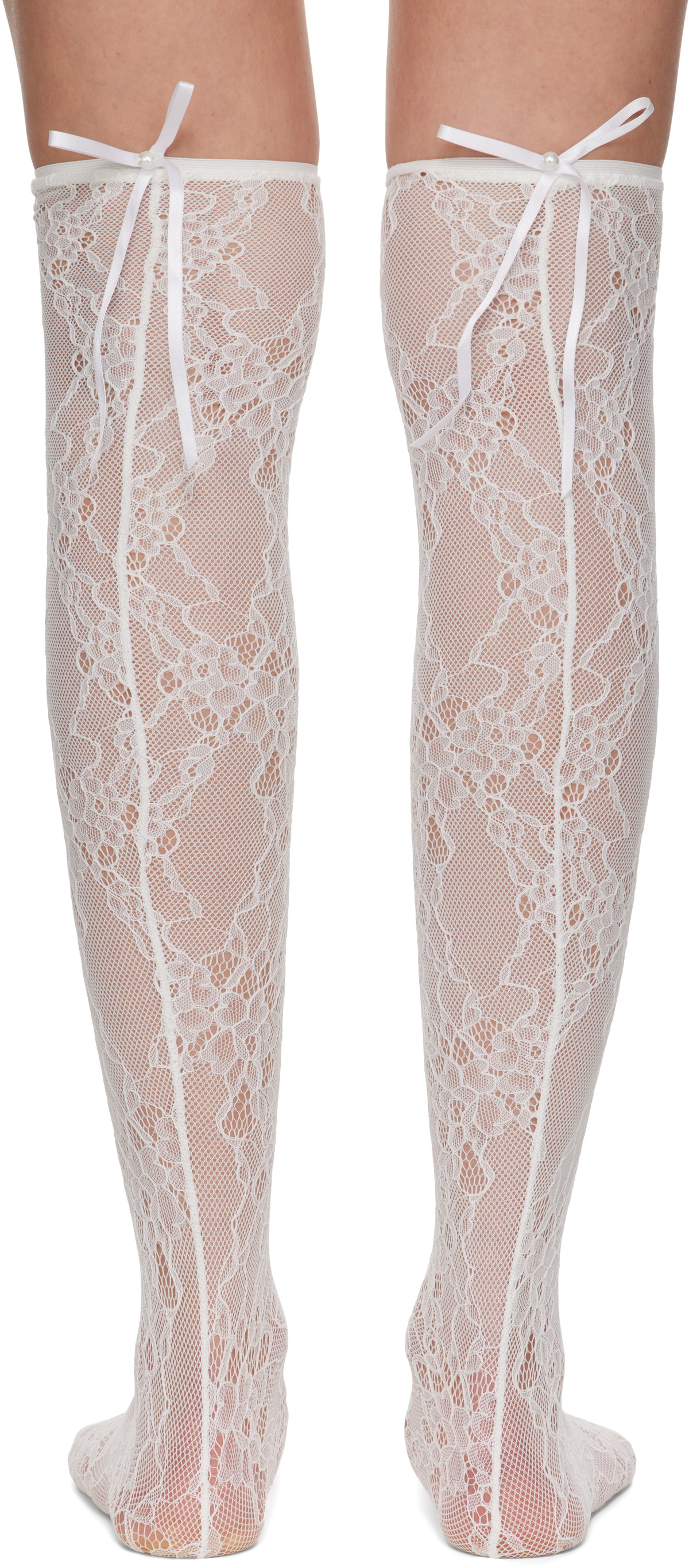 AMBUSH White Lace Ribbon Socks Ambush