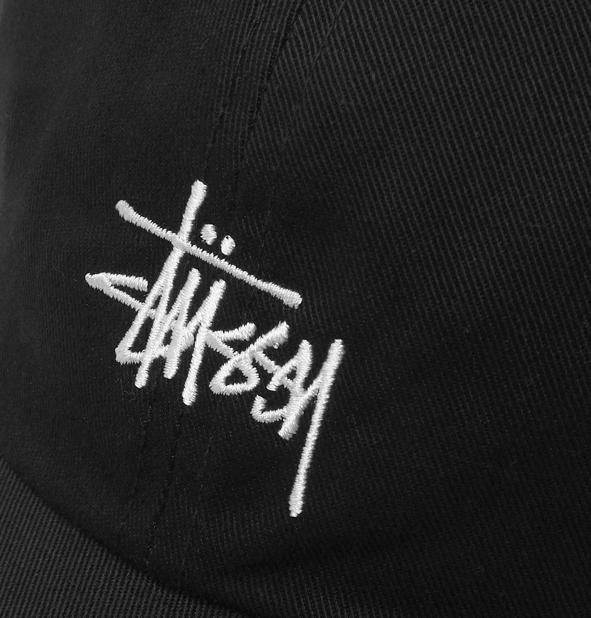 Stüssy - Logo-Embroidered Cotton-Twill Baseball Cap - Black Stussy