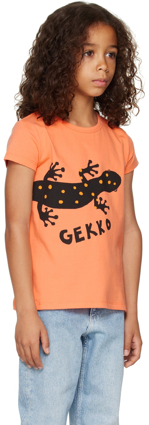 nadadelazos Kids Orange 'Gekko' T-Shirt