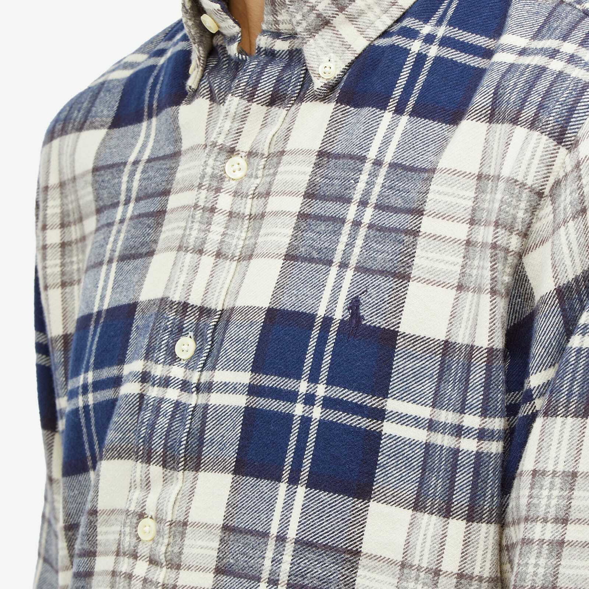 Polo Ralph Lauren Men's Check Shirt in Off White/Navy Polo Ralph Lauren