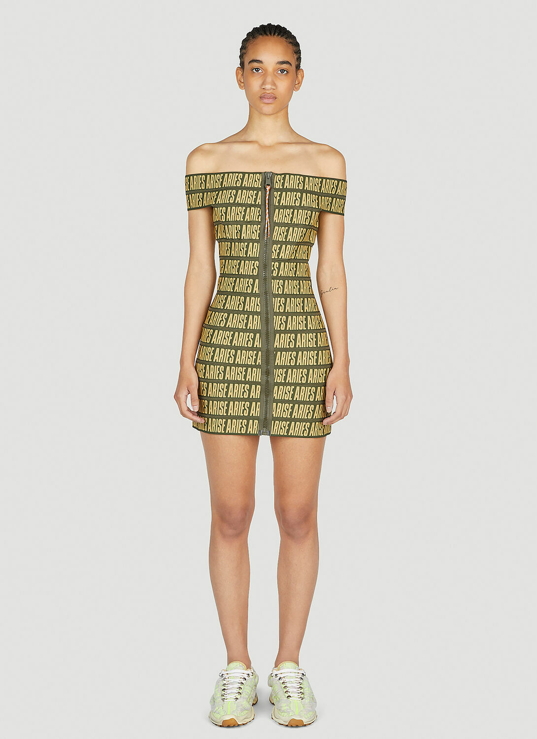 Aries Press Gothic Logo Mini Dress ARIES