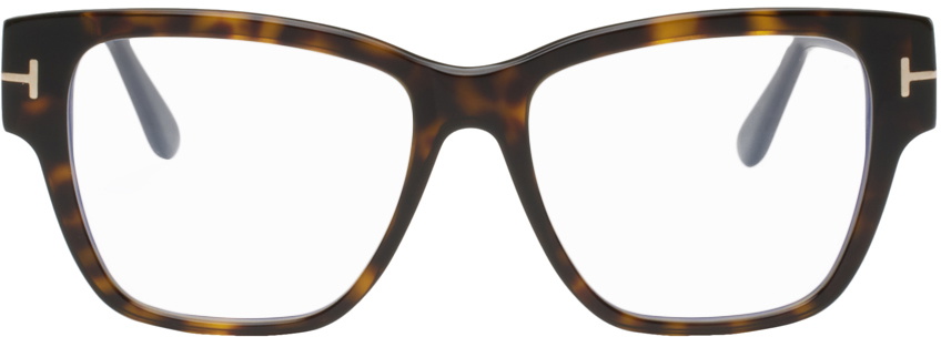 TOM FORD Tortoiseshell Blue Block Glasses TOM FORD