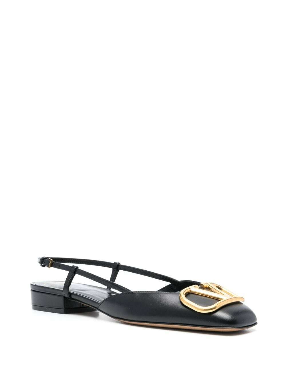 VALENTINO GARAVANI - Vlogo Signature Leather Slingback Ballets ...