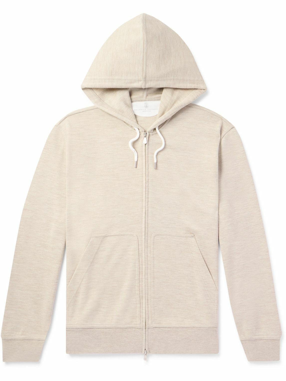 Brunello Cucinelli - Cashmere-Blend Zip-Up Hoodie - Neutrals Brunello ...