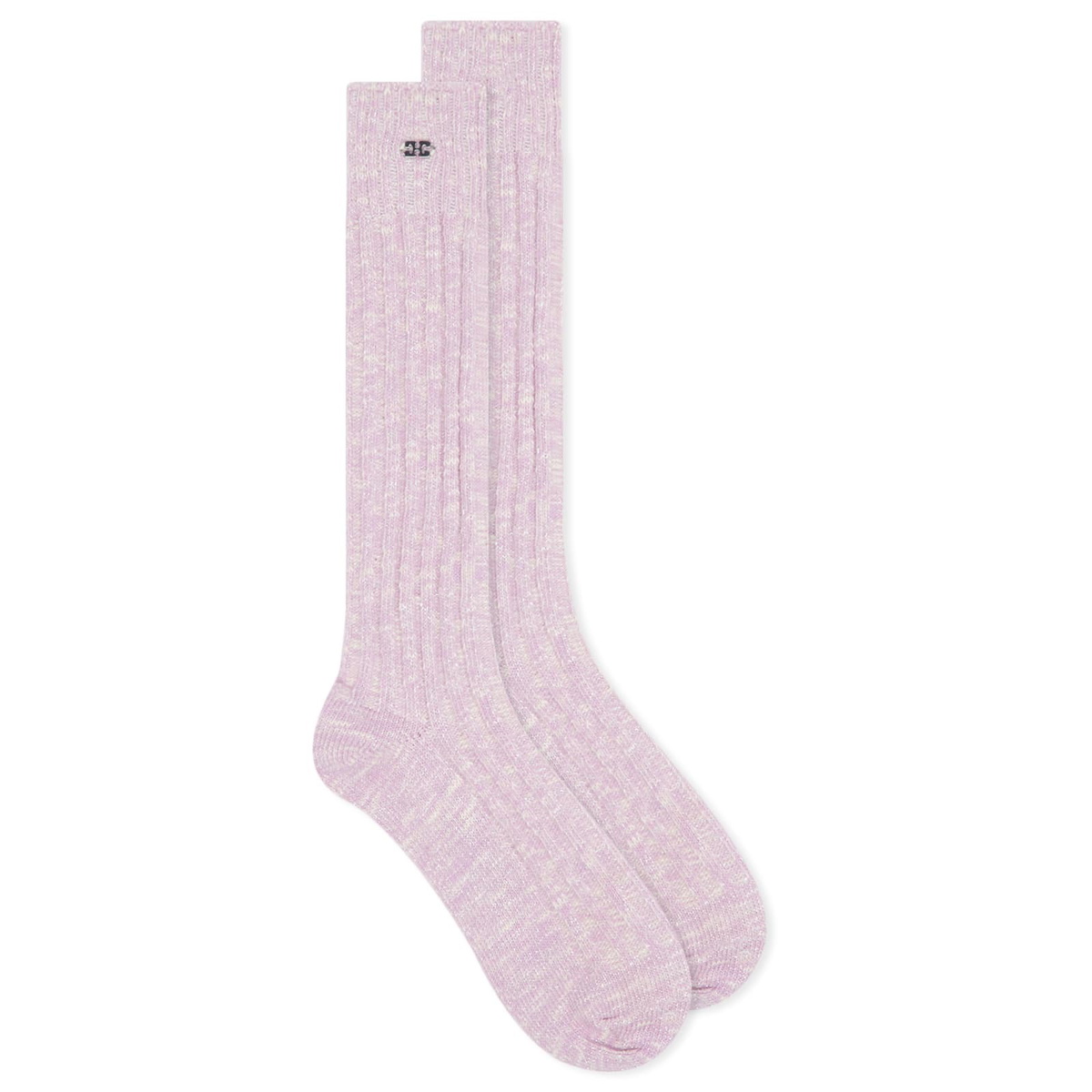 GANNI Women's Chunky Cotton Socks in Pink Lavender GANNI