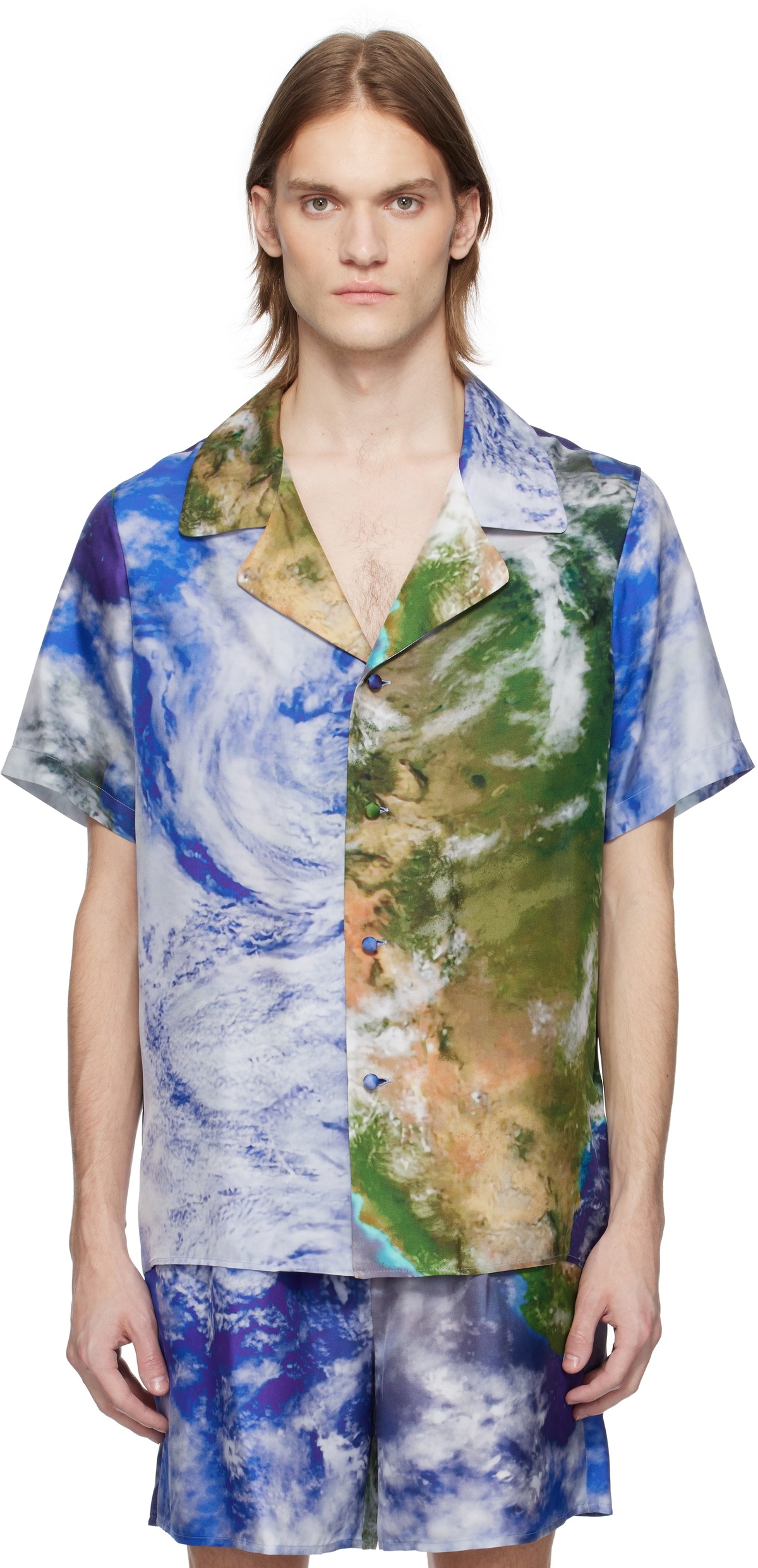 Balmain Multicolor Earth Print Shirt Balmain