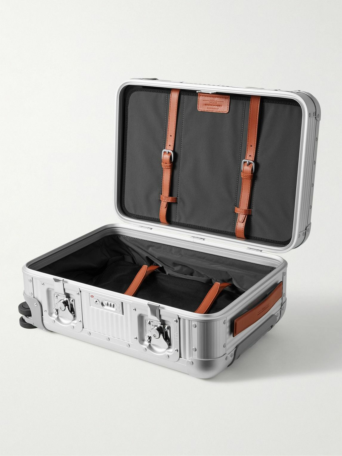 FPM Milano - Bank Spinner 53cm Leather-Trimmed Aluminium Suitcase FPM ...