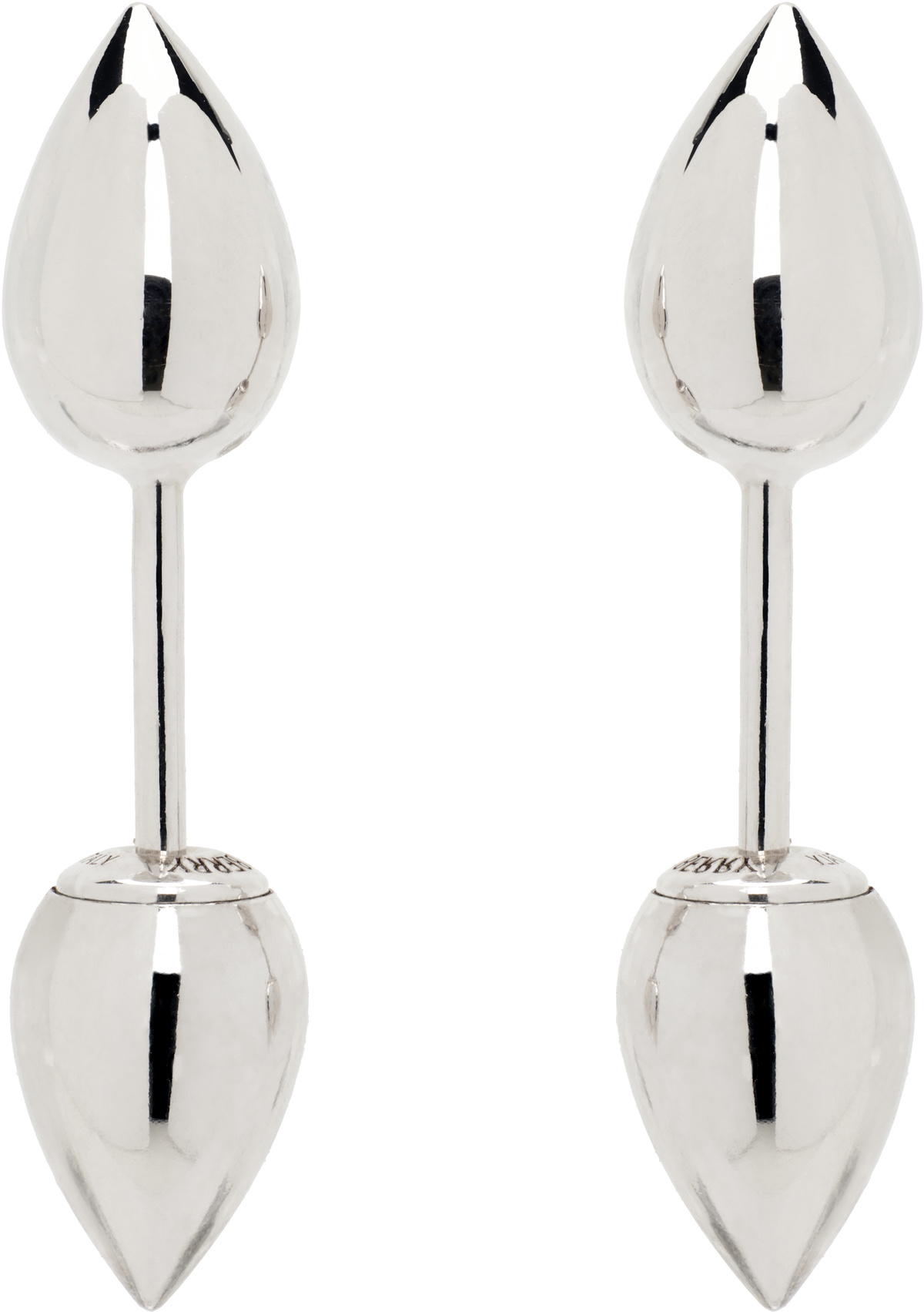 Burberry Silver Small Spear Stud Earrings Burberry