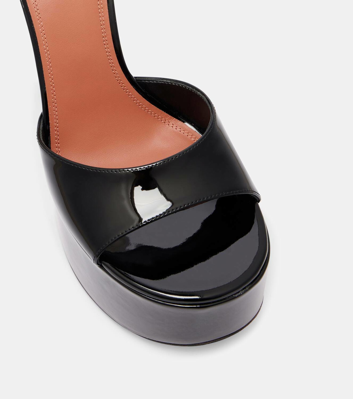 Amina Muaddi Aya 155 patent leather platform sandals Amina Muaddi