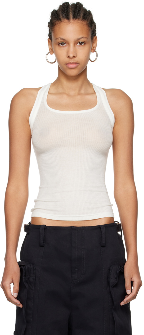 Fax Copy Express White 'The High Halter' Tank Top Fax Copy Express