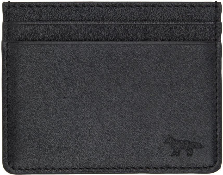 Maison Kitsuné Black Profile Fox Card Holder Maison Kitsune