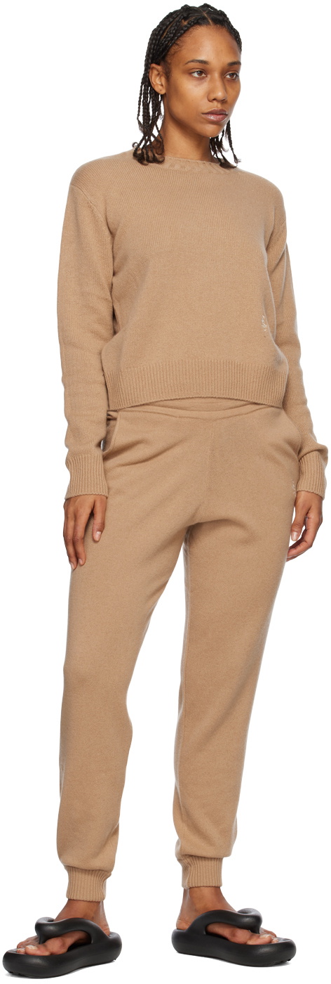 Sporty & Rich Tan Embroidered Sweater Sporty & Rich