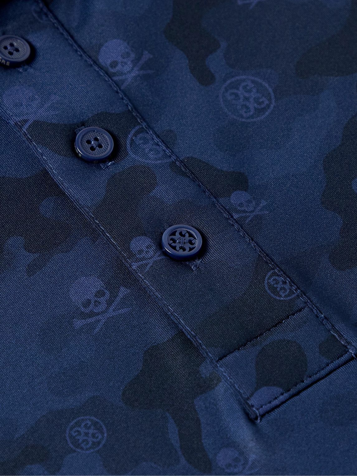 G/FORE - Icon Camouflage-Print Stretch-Jersey Golf Polo Shirt - Blue G/FORE