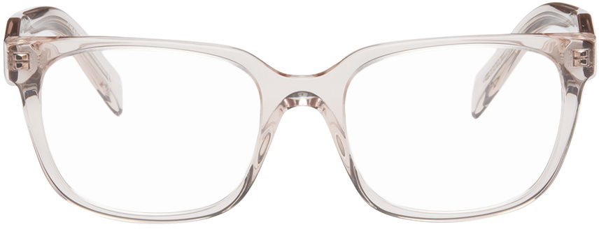 Prada Eyewear Pink Rectangular Glasses Prada