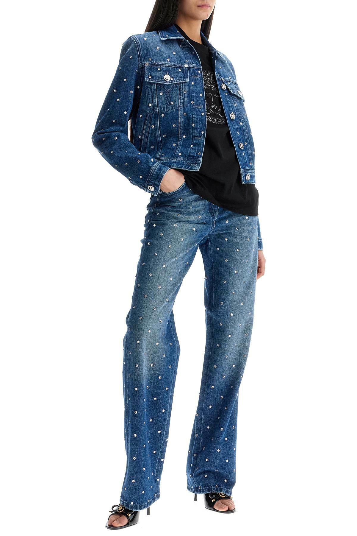 VERSACE 'starry sky denim jacket Blue Versace