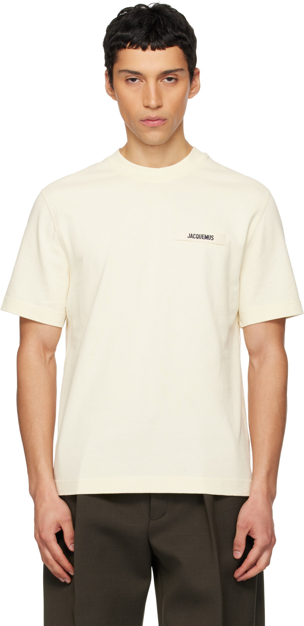 JACQUEMUS Beige Les Classiques 'The Gros Grain' T-shirt Jacquemus