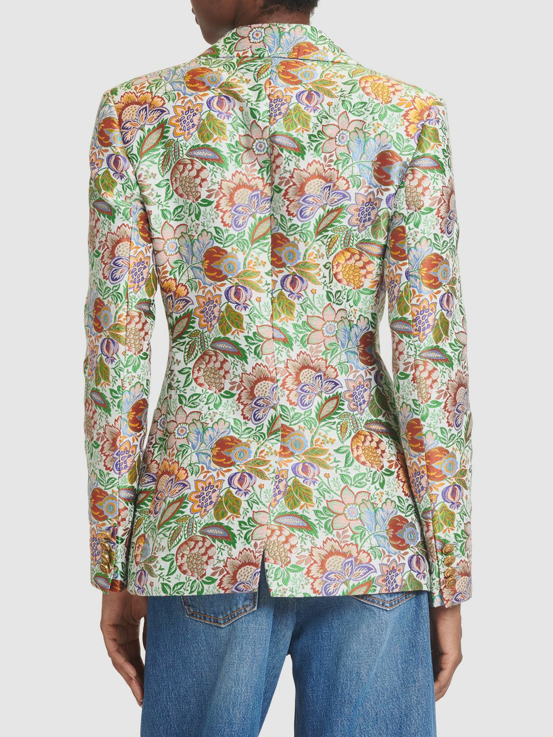 ETRO - Single Breasted Jacquard Fitted Jacket Etro