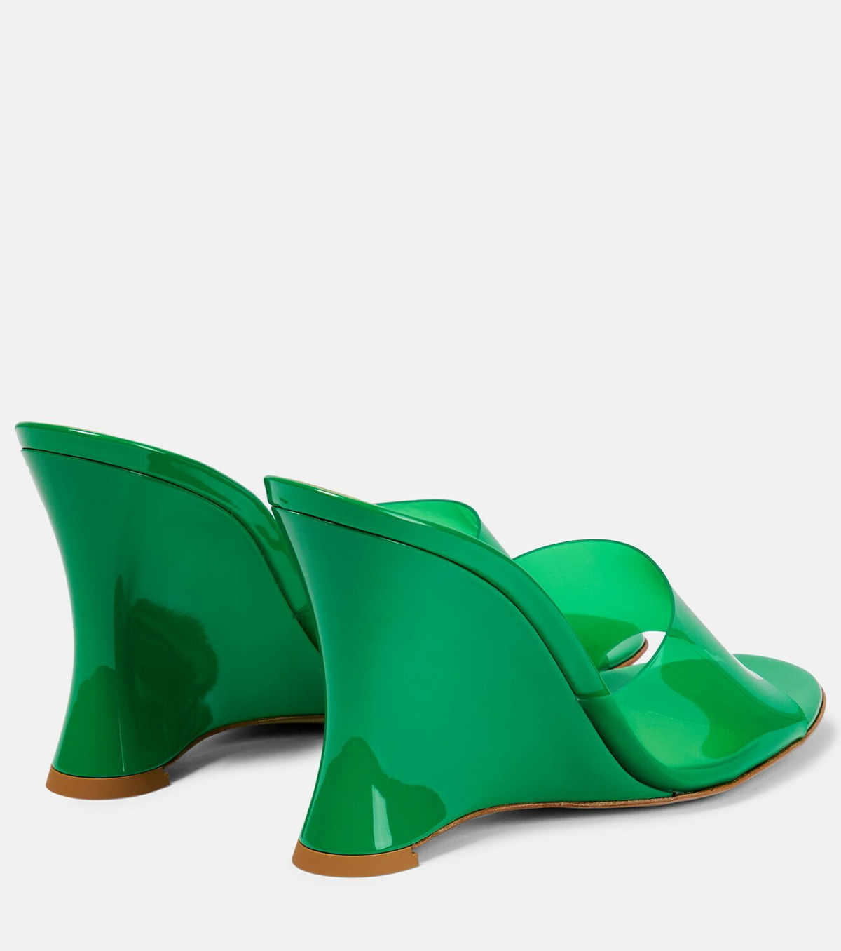 Gianvito Rossi - Vernice PVC wedge mules Gianvito Rossi