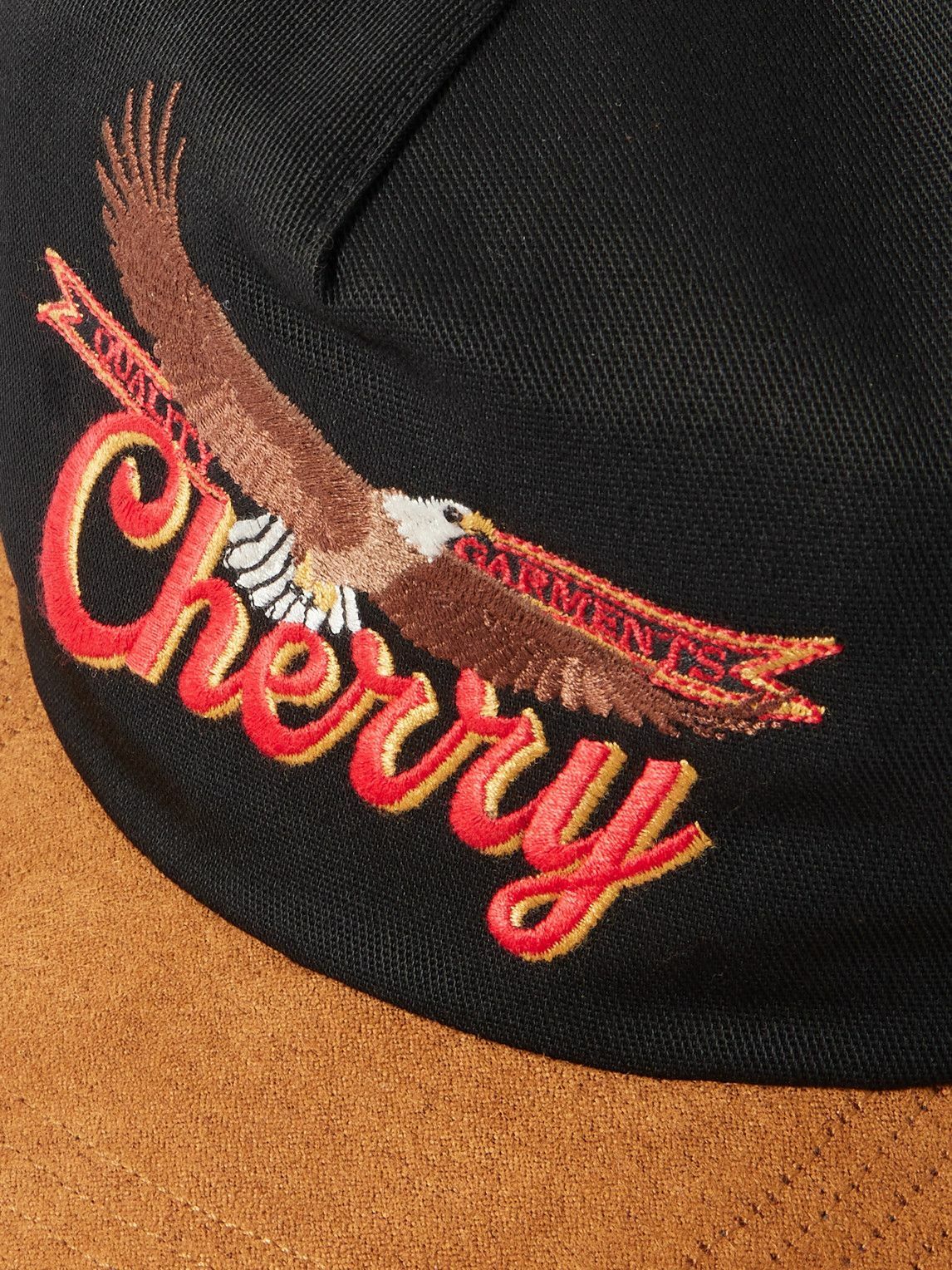 Cherry Los Angeles - Logo-Embroidered Cotton-Twill and Suede Baseball ...