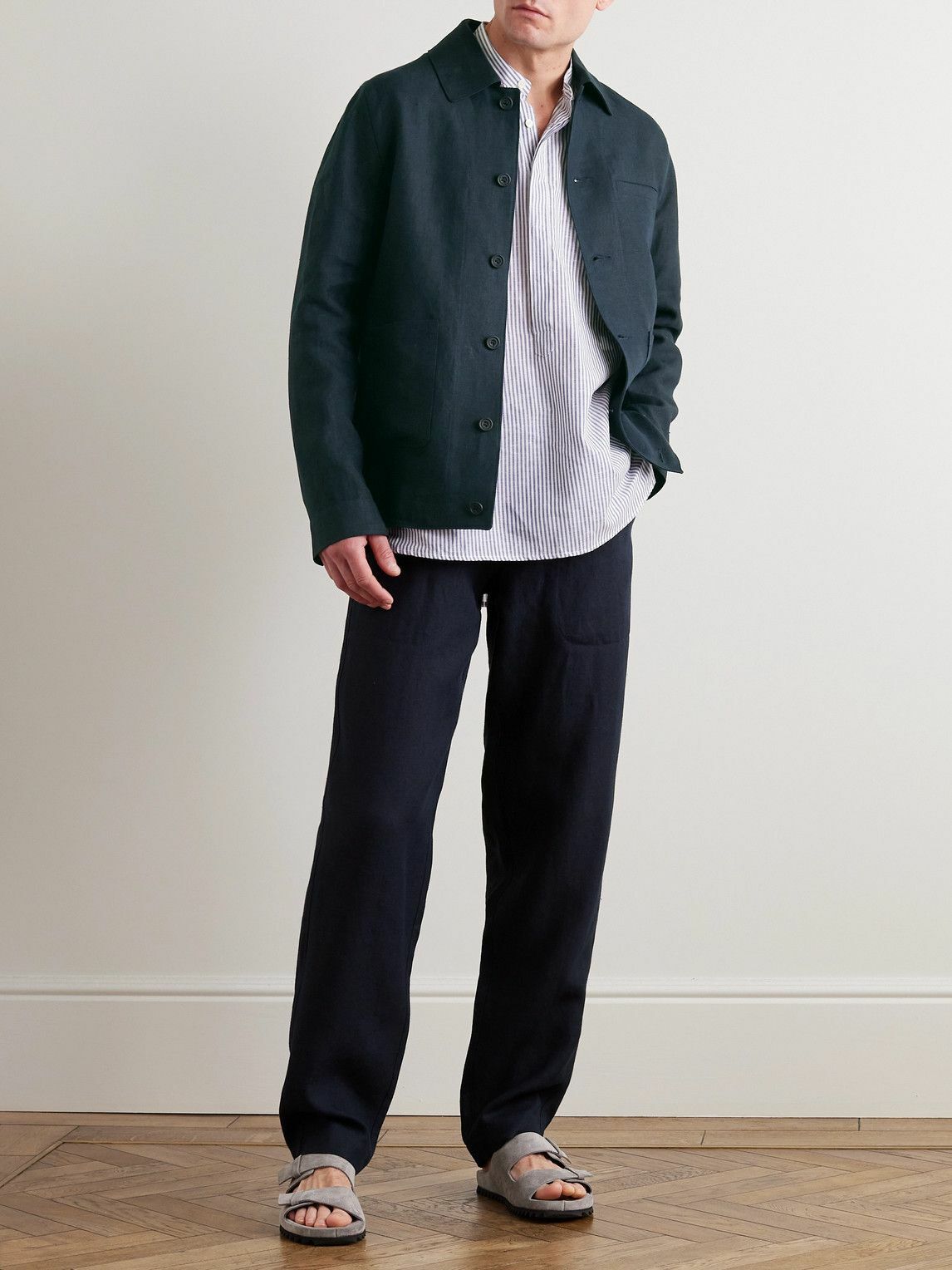 Richard James - Linen Overshirt - Blue Richard James