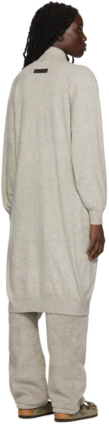 Essentials Gray Knit Long Jacket Essentials