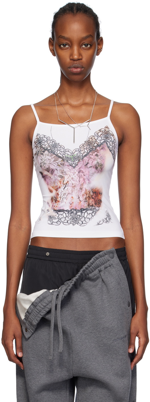 Y/Project White Printed Tank Top Y/Project