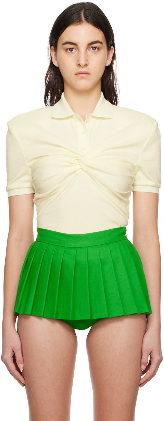 Pushbutton Yellow Knotted Polo Pushbutton