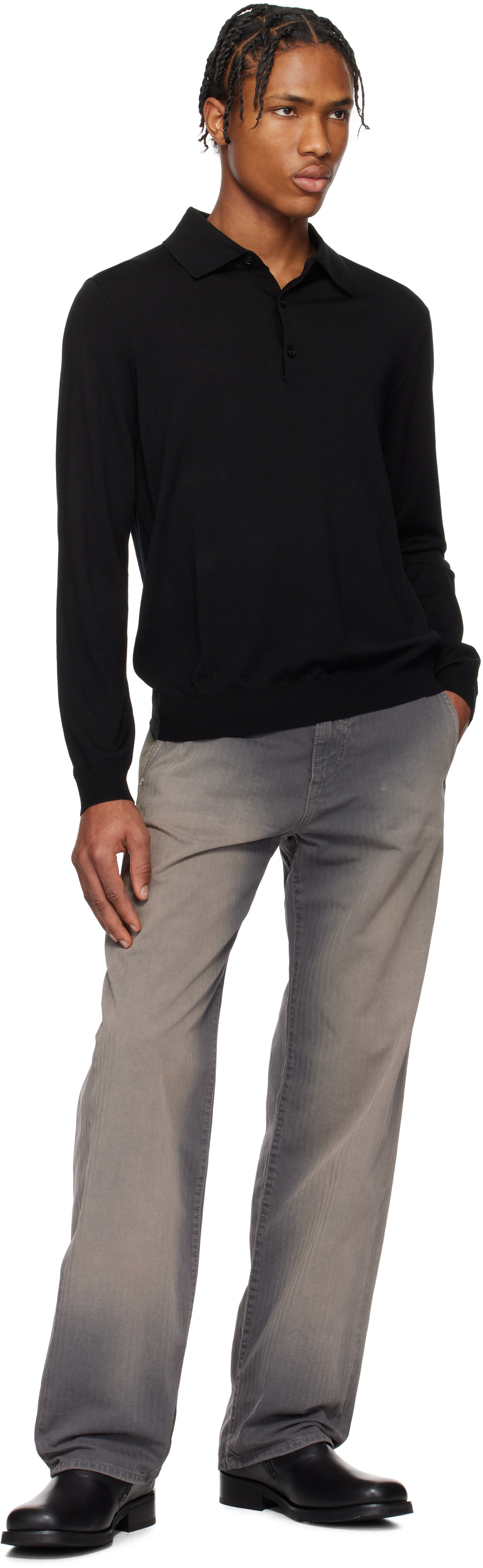 Sunflower Black Merino Polo Sunflower