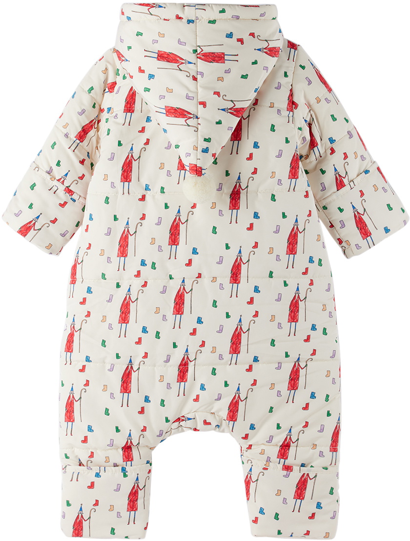 Jellymallow Baby Off-White Santa Snowsuit Jellymallow