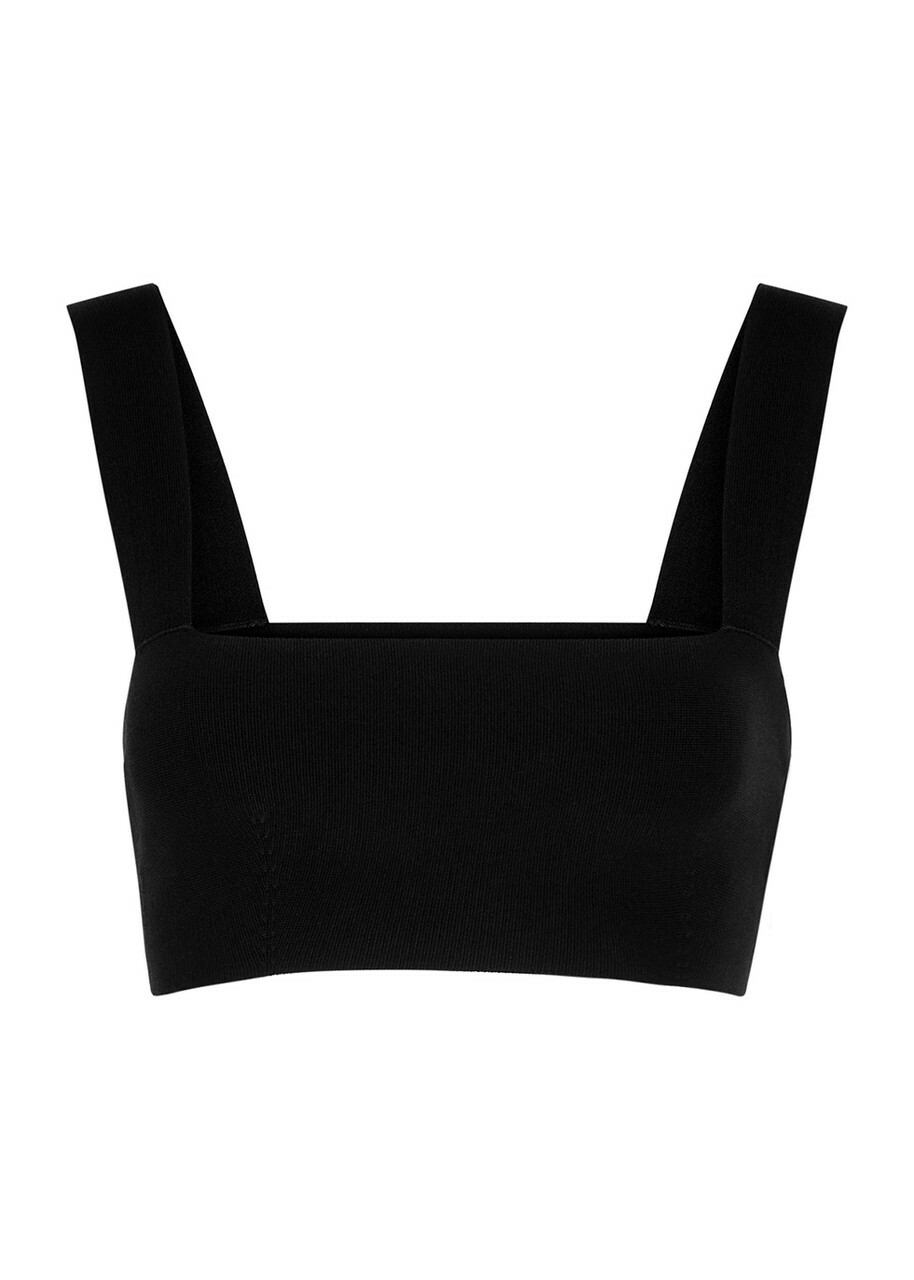 Victoria Beckham VB Body Stretch-knit bra top Black Victoria Beckham