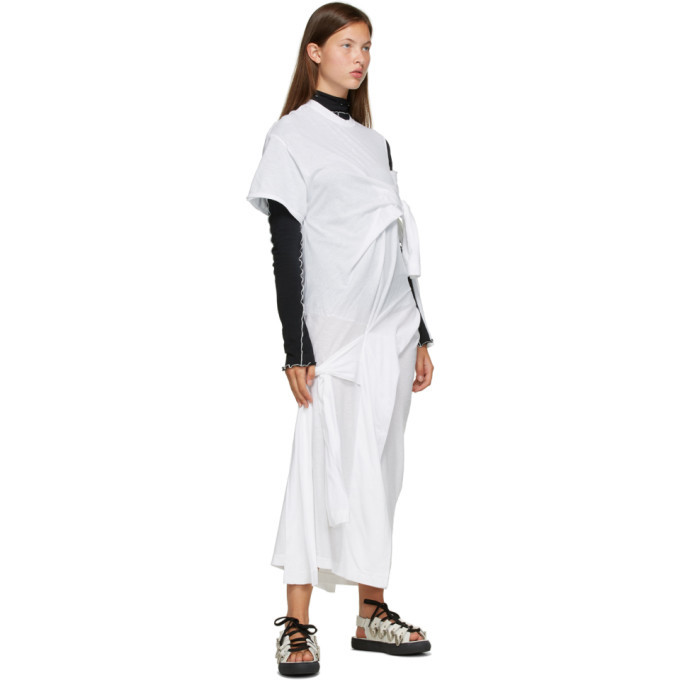Toga White Drape T-Shirt Dress Toga Pulla