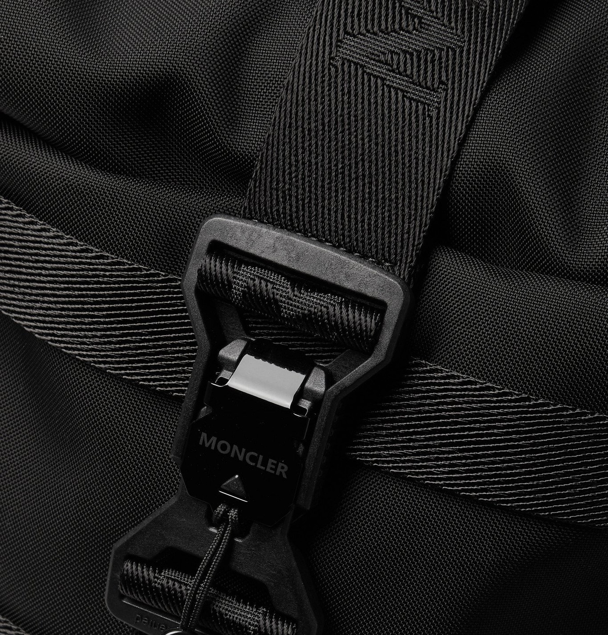 Moncler - Argens Webbing and Suede-Trimmed Ripstop Backpack - Black Moncler