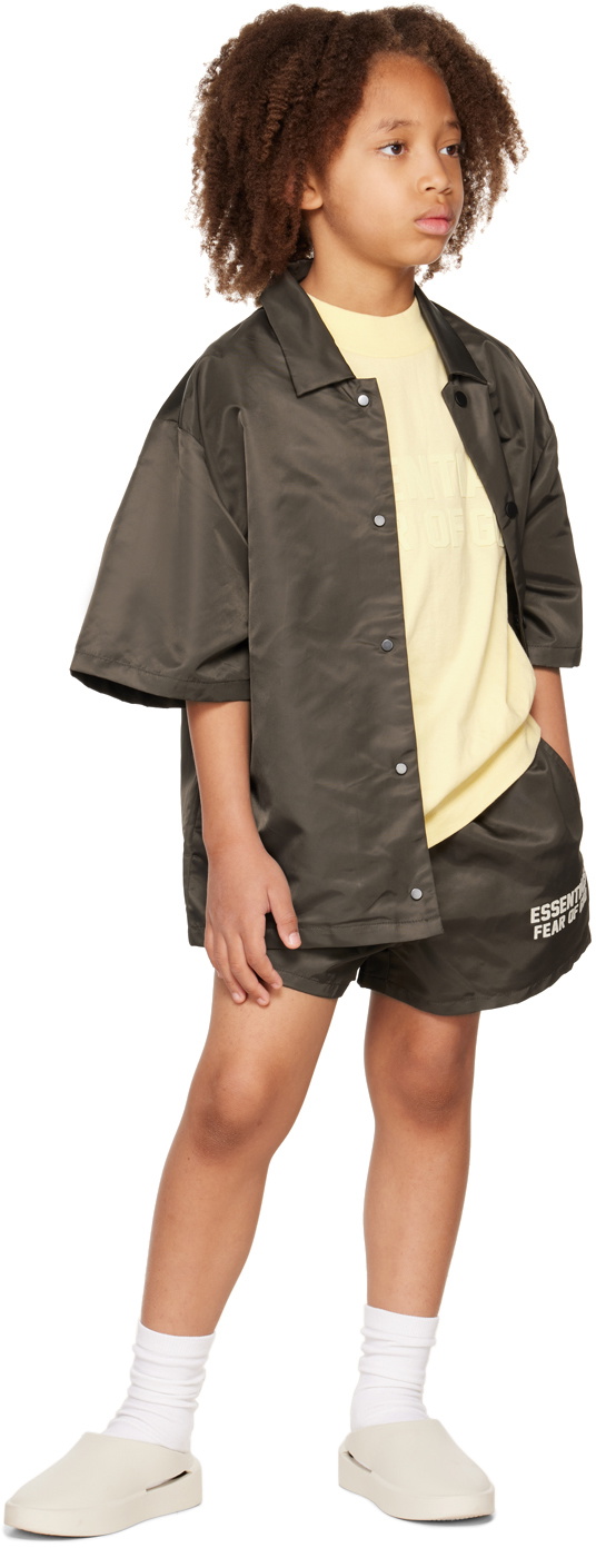 Essentials Kids Gray Nylon Shorts Essentials