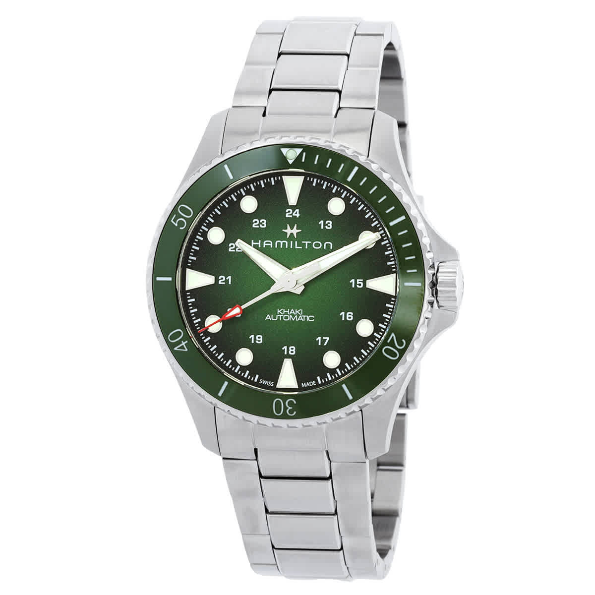 Hamilton Khaki Navy Scuba Automatic Green Dial Mens Watch H82525160 ...