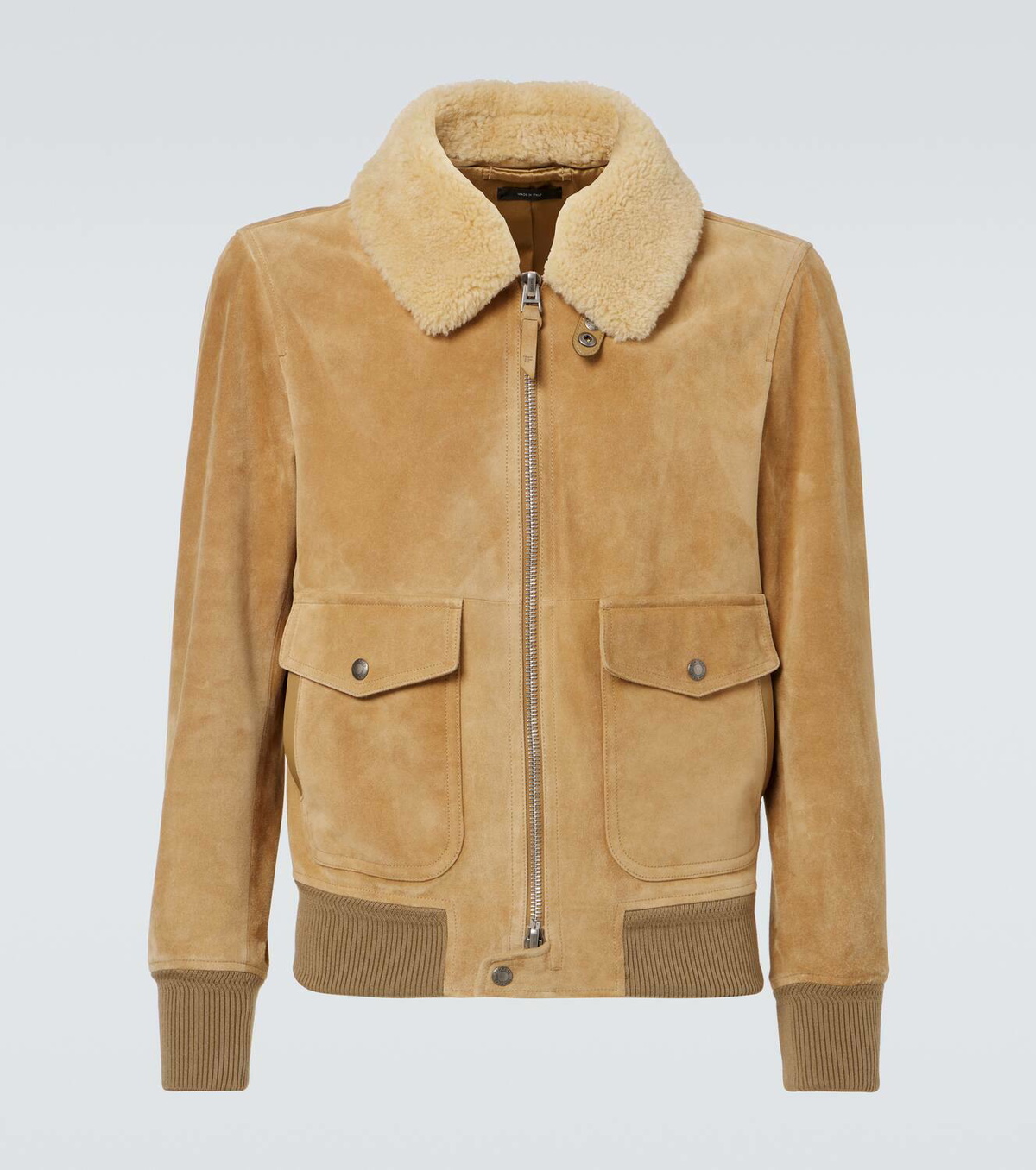 Tom Ford Shearling-trimmed suede blouson TOM FORD
