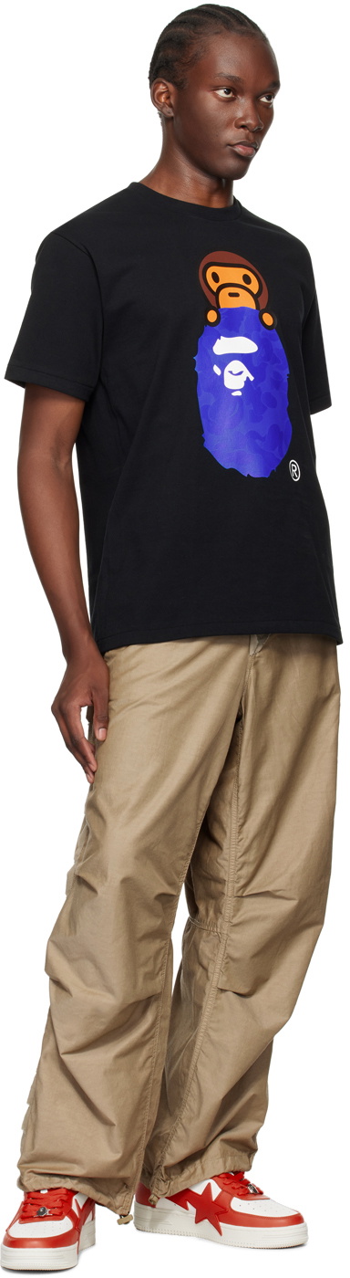 BAPE Black Ink Camo Milo On Ape Head T-Shirt A Bathing Ape