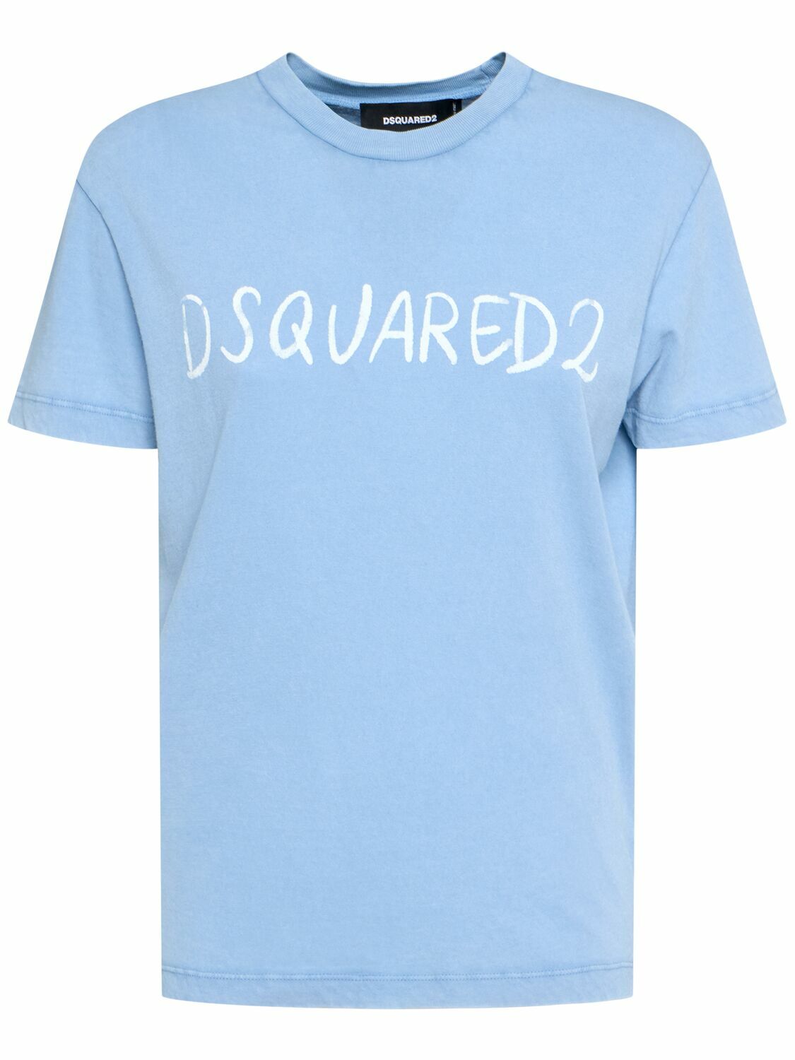 DSQUARED2 Logo Print Cotton Jersey T-shirt Dsquared2