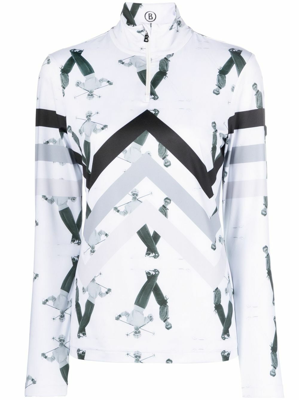 BOGNER White Beline Printed Base-Layer Top Bogner