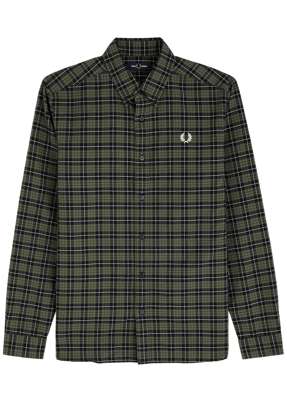 Fred Perry Checked Logo Cotton Shirt Multicoloured 1 Fred Perry