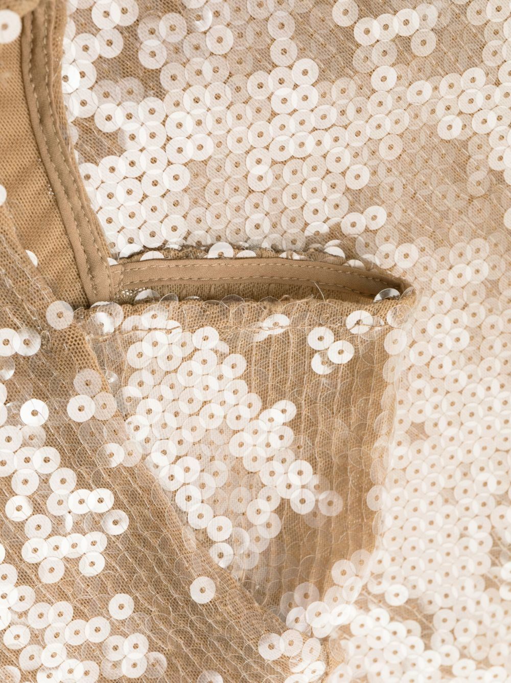 16Arlington Neutral Solaria Sequin Embellished Minidress 16Arlington