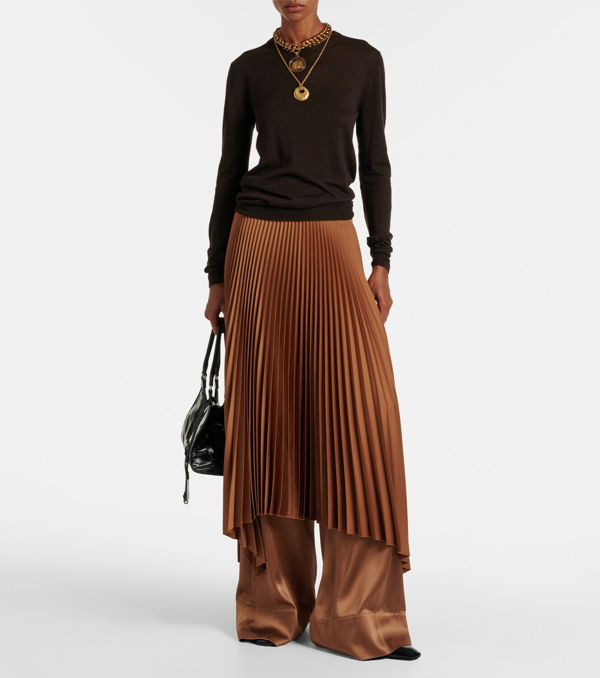 Joseph Ade plissé asymmetric crêpe midi skirt Joseph