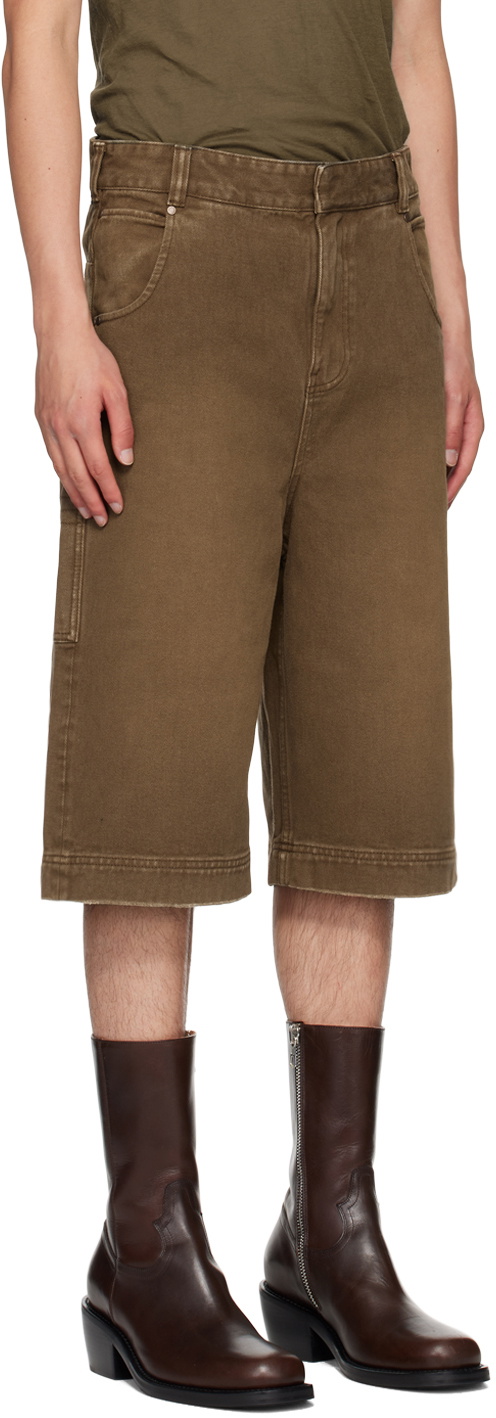 Entire Studios Brown D Denim Shorts Entire Studios
