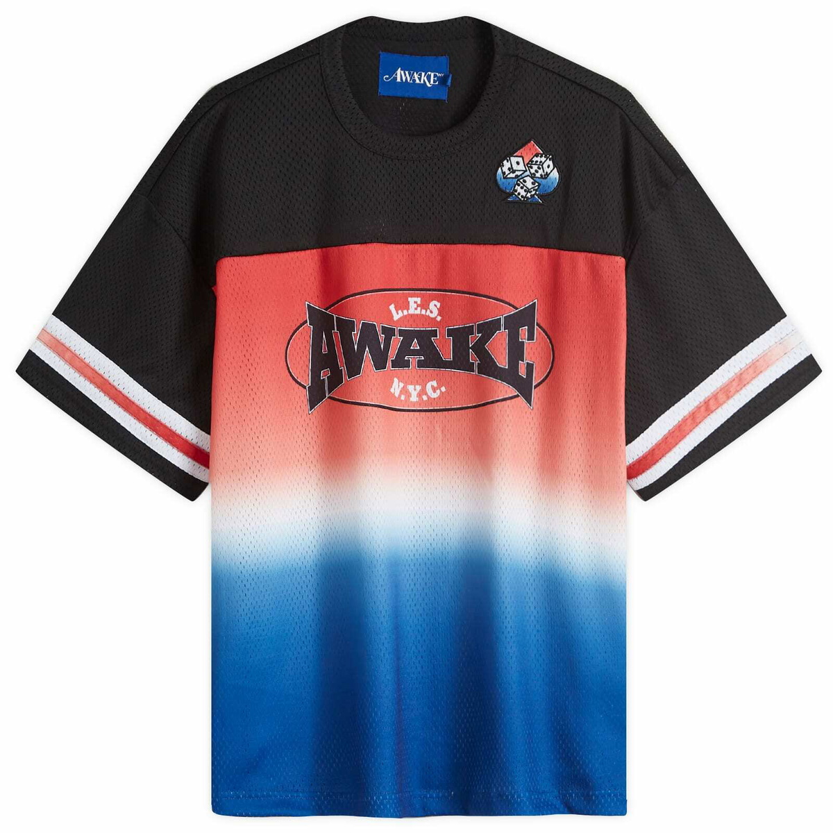 Awake NY Men's Mesh Football Jersey in Black Multi Awake NY