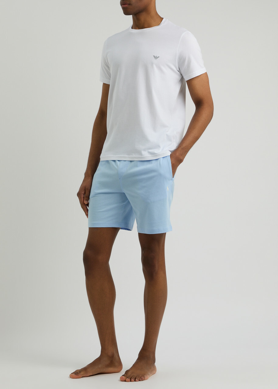 Polo Ralph Lauren Logo Cotton Shorts Blue Polo Ralph Lauren