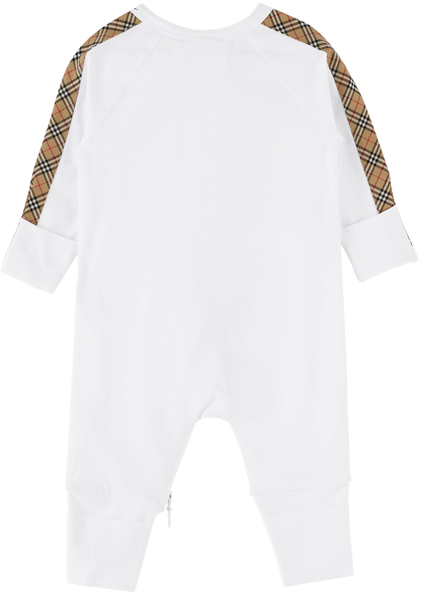 Burberry Baby White Check Three-Piece Set Burberry